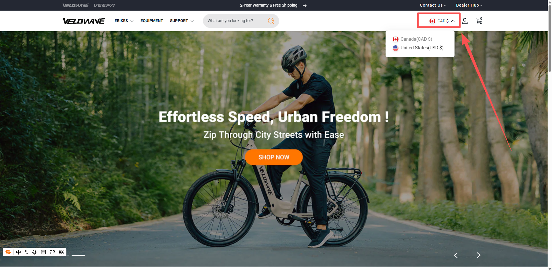 Supported Countries and Regions – Velowave Bikes Help Center